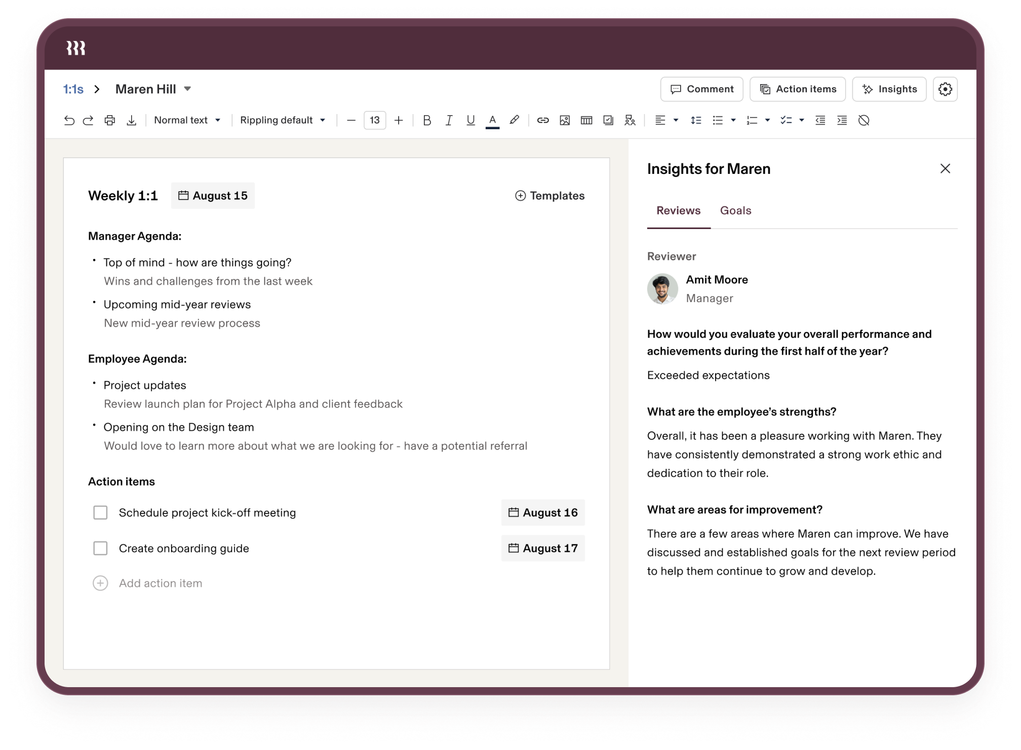 Introducing 1:1s | Rippling